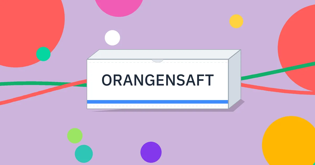Symbolbild: Packung mit der Aufschrift ORANGENSAFT (PZN 07239833) – Verfügbarkeit und Bezug in Apotheken in Frankfurt am Main