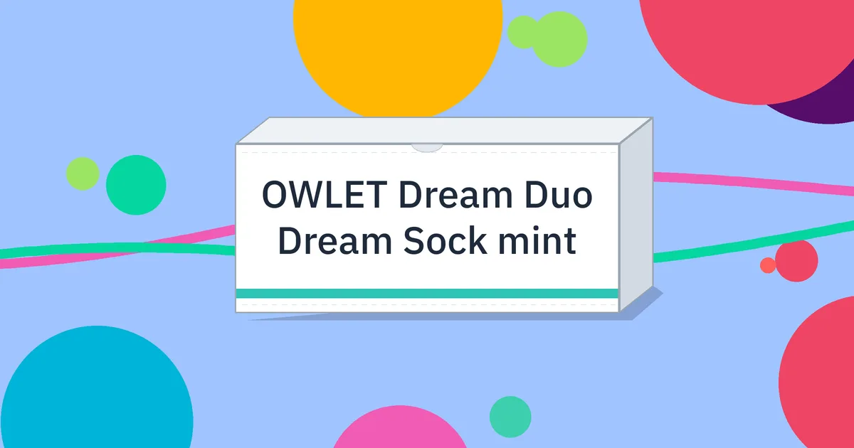 Symbolbild: Packung mit der Aufschrift OWLET Dream Duo Dream Sock mint (PZN 20289422) – Verfügbarkeit und Bezug in Apotheken in Frankfurt am Main