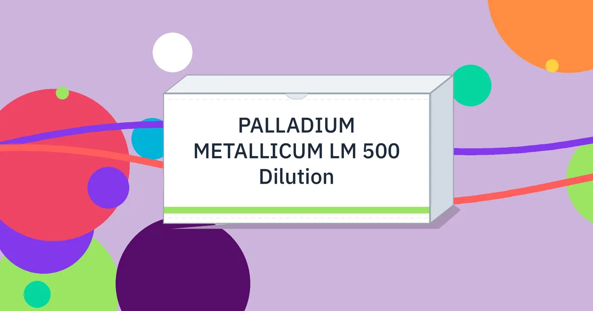 Symbolbild: Packung mit der Aufschrift PALLADIUM METALLICUM LM 500 Dilution (PZN 13973299) – Verfügbarkeit und Bezug in Apotheken in Frankfurt am Main