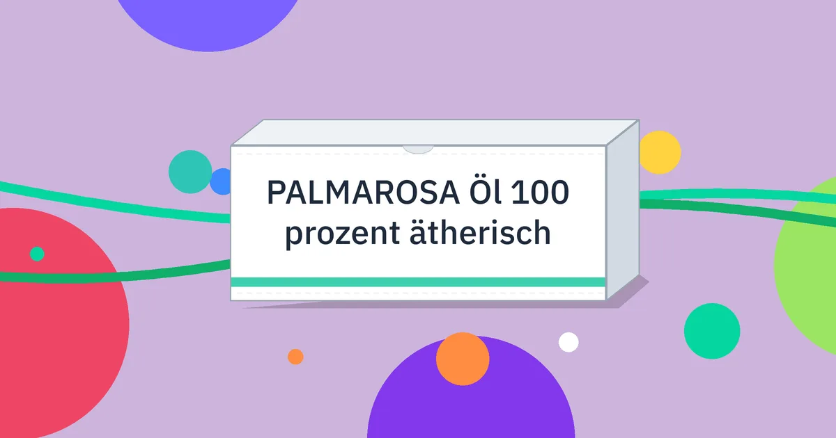 Symbolbild: Packung mit der Aufschrift PALMAROSA Öl 100 prozent ätherisch (PZN 07204869) – Verfügbarkeit und Bezug in Apotheken in Frankfurt am Main