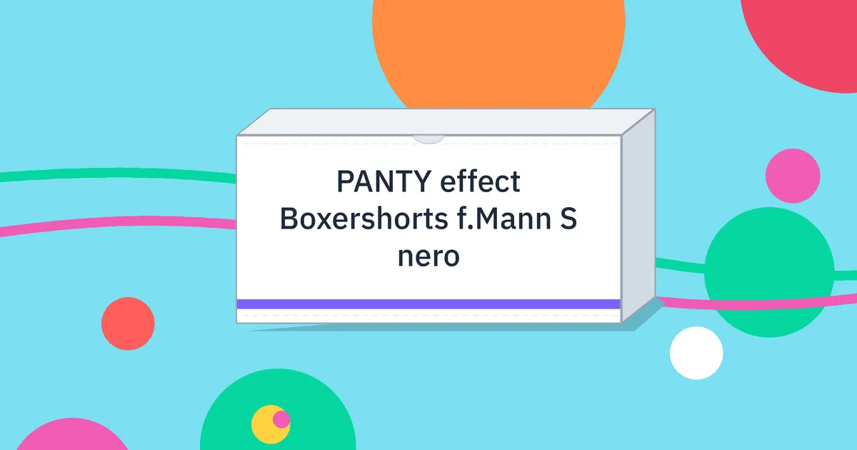 Symbolbild: Packung mit der Aufschrift PANTY effect Boxershorts f.Mann S nero (PZN 16193834) – Verfügbarkeit und Bezug in Apotheken in Frankfurt am Main