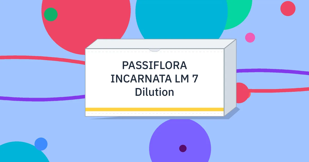 Symbolbild: Packung mit der Aufschrift PASSIFLORA INCARNATA LM 7 Dilution (PZN 12976717) – Verfügbarkeit und Bezug in Apotheken in Frankfurt am Main