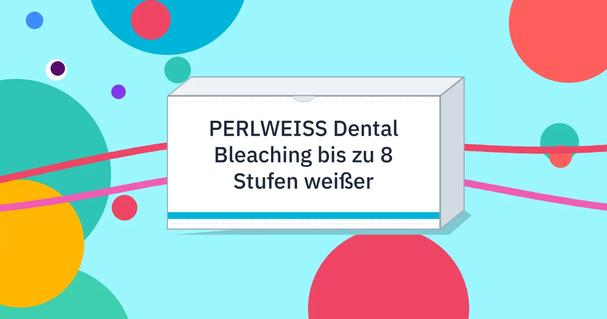 Symbolbild: Packung mit der Aufschrift PERLWEISS Dental Bleaching bis zu 8 Stufen weißer (PZN 17954991) – Verfügbarkeit und Bezug in Apotheken in Frankfurt am Main