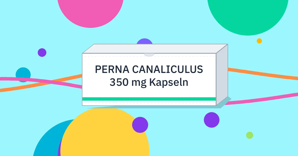 Symbolbild: Packung mit der Aufschrift PERNA CANALICULUS 350 mg Kapseln (PZN 04671984) – Verfügbarkeit und Bezug in Apotheken in Frankfurt am Main