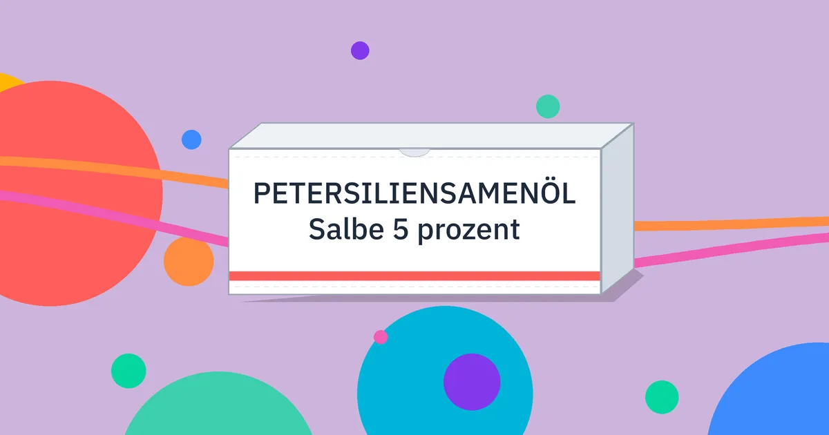 Symbolbild: Packung mit der Aufschrift PETERSILIENSAMENÖL Salbe 5 prozent (PZN 18901264) – Verfügbarkeit und Bezug in Apotheken in Frankfurt am Main