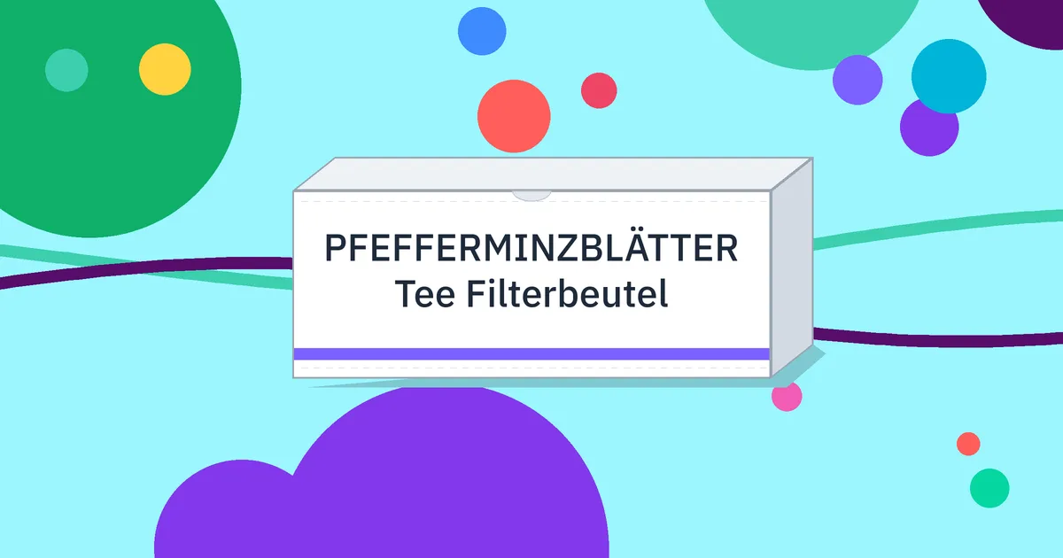 Symbolbild: Packung mit der Aufschrift PFEFFERMINZBLÄTTER Tee Filterbeutel (PZN 04856531) – Verfügbarkeit und Bezug in Apotheken in Frankfurt am Main