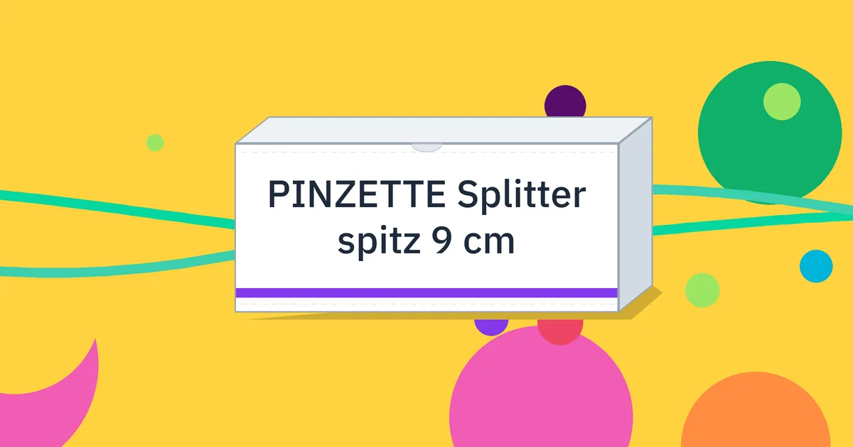 Symbolbild: Packung mit der Aufschrift PINZETTE Splitter spitz 9 cm (PZN 05522789) – Verfügbarkeit und Bezug in Apotheken in Frankfurt am Main