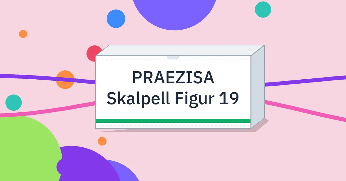 Symbolbild: Packung mit der Aufschrift PRAEZISA Skalpell Figur 19 (PZN 09619824) – Verfügbarkeit und Bezug in Apotheken in Frankfurt am Main