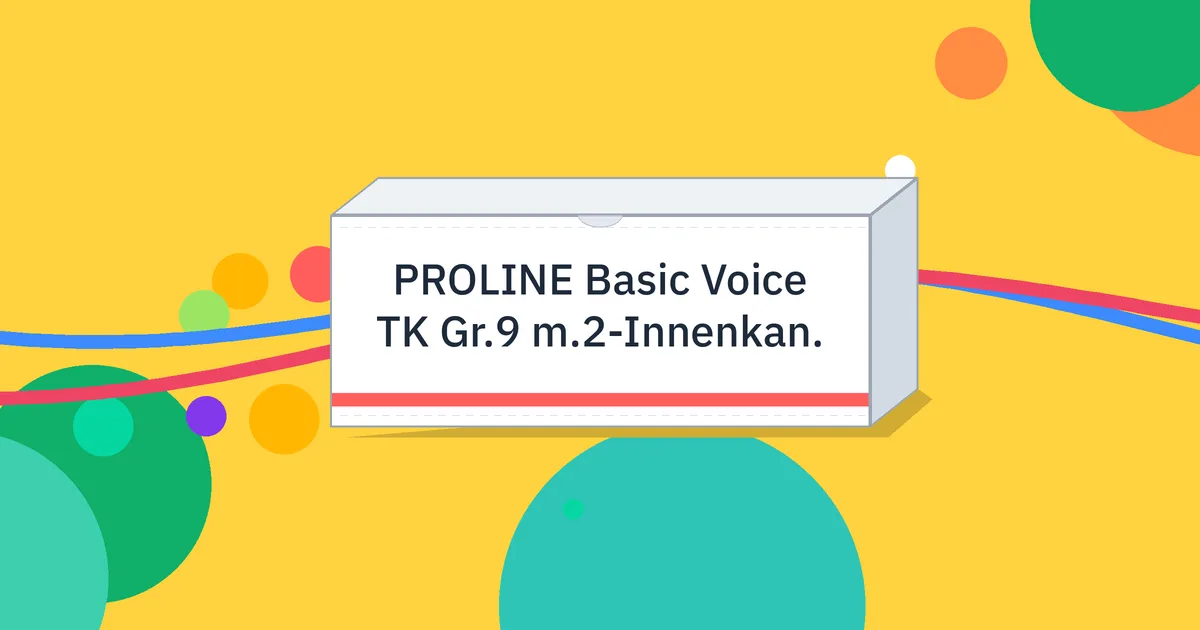 Symbolbild: Packung mit der Aufschrift PROLINE Basic Voice TK Gr.9 m.2-Innenkan. (PZN 16148236) – Verfügbarkeit und Bezug in Apotheken in Frankfurt am Main
