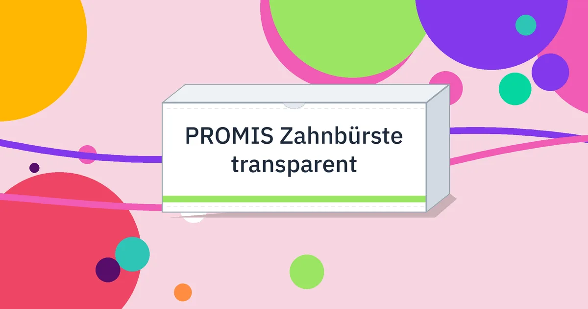 Symbolbild: Packung mit der Aufschrift PROMIS Zahnbürste transparent (PZN 17873695) – Verfügbarkeit und Bezug in Apotheken in Frankfurt am Main
