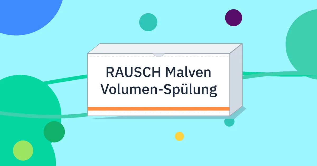 Symbolbild: Packung mit der Aufschrift RAUSCH Malven Volumen-Spülung (PZN 05033814) – Verfügbarkeit und Bezug in Apotheken in Frankfurt am Main