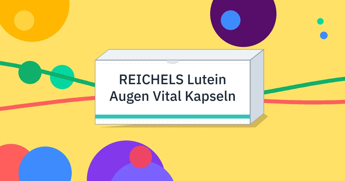Symbolbild: Packung mit der Aufschrift REICHELS Lutein Augen Vital Kapseln (PZN 01810379) – Verfügbarkeit und Bezug in Apotheken in Frankfurt am Main