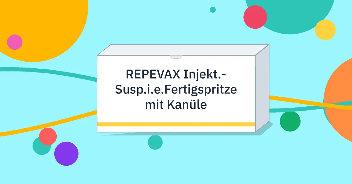 Symbolbild: Packung mit der Aufschrift REPEVAX Injekt.-Susp.i.e.Fertigspritze mit Kanüle (PZN 01902207) – Verfügbarkeit und Bezug in Apotheken in Frankfurt am Main
