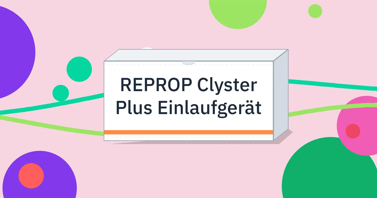 Symbolbild: Packung mit der Aufschrift REPROP Clyster Plus Einlaufgerät (PZN 00123731) – Verfügbarkeit und Bezug in Apotheken in Frankfurt am Main