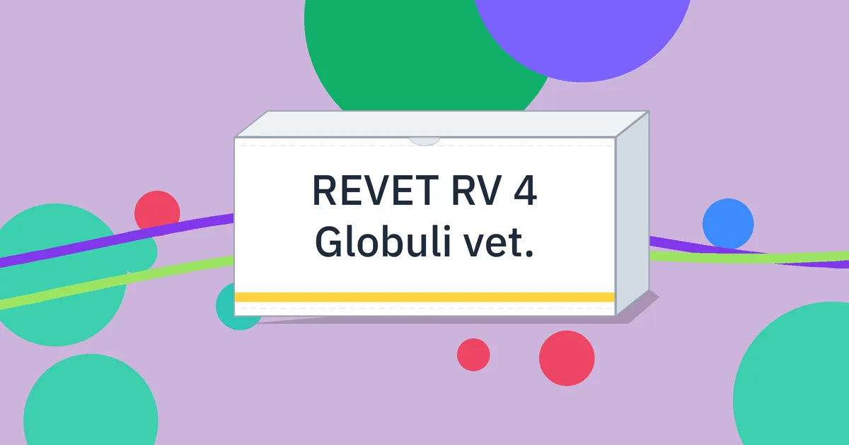 Symbolbild: Packung mit der Aufschrift REVET RV 4 Globuli vet. (PZN 08762229) – Verfügbarkeit und Bezug in Apotheken in Frankfurt am Main