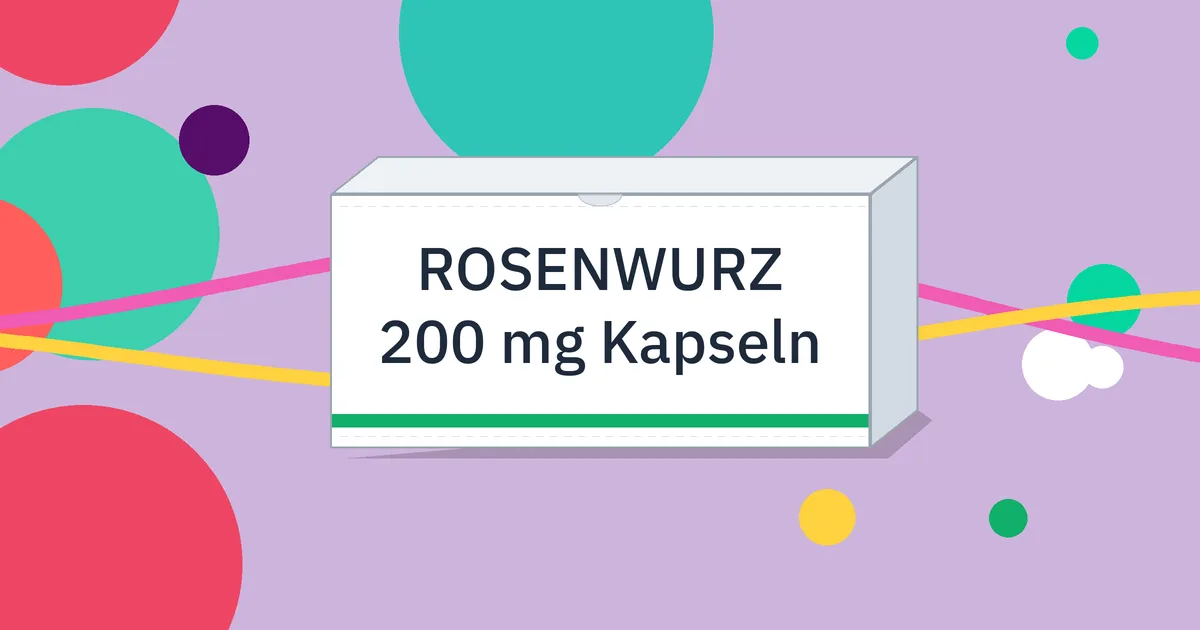Symbolbild: Packung mit der Aufschrift ROSENWURZ 200 mg Kapseln (PZN 00449125) – Verfügbarkeit und Bezug in Apotheken in Frankfurt am Main