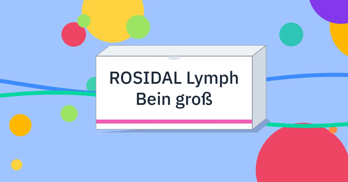 Symbolbild: Packung mit der Aufschrift ROSIDAL Lymph Bein groß (PZN 18268832) – Verfügbarkeit und Bezug in Apotheken in Frankfurt am Main
