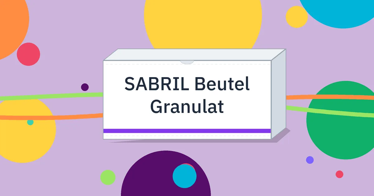 Symbolbild: Packung mit der Aufschrift SABRIL Beutel Granulat (PZN 12353985) – Verfügbarkeit und Bezug in Apotheken in Frankfurt am Main