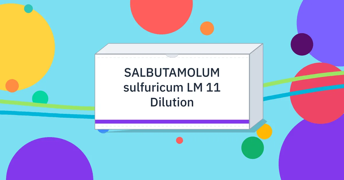 Symbolbild: Packung mit der Aufschrift SALBUTAMOLUM sulfuricum LM 11 Dilution (PZN 18271780) – Verfügbarkeit und Bezug in Apotheken in Frankfurt am Main