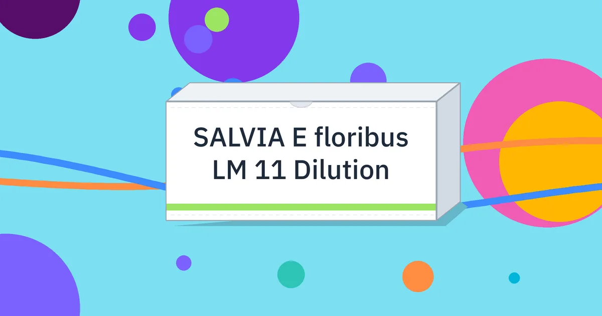 Symbolbild: Packung mit der Aufschrift SALVIA E floribus LM 11 Dilution (PZN 13179029) – Verfügbarkeit und Bezug in Apotheken in Frankfurt am Main