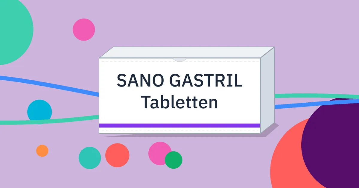 Symbolbild: Packung mit der Aufschrift SANO GASTRIL Tabletten (PZN 06407323) – Verfügbarkeit und Bezug in Apotheken in Frankfurt am Main