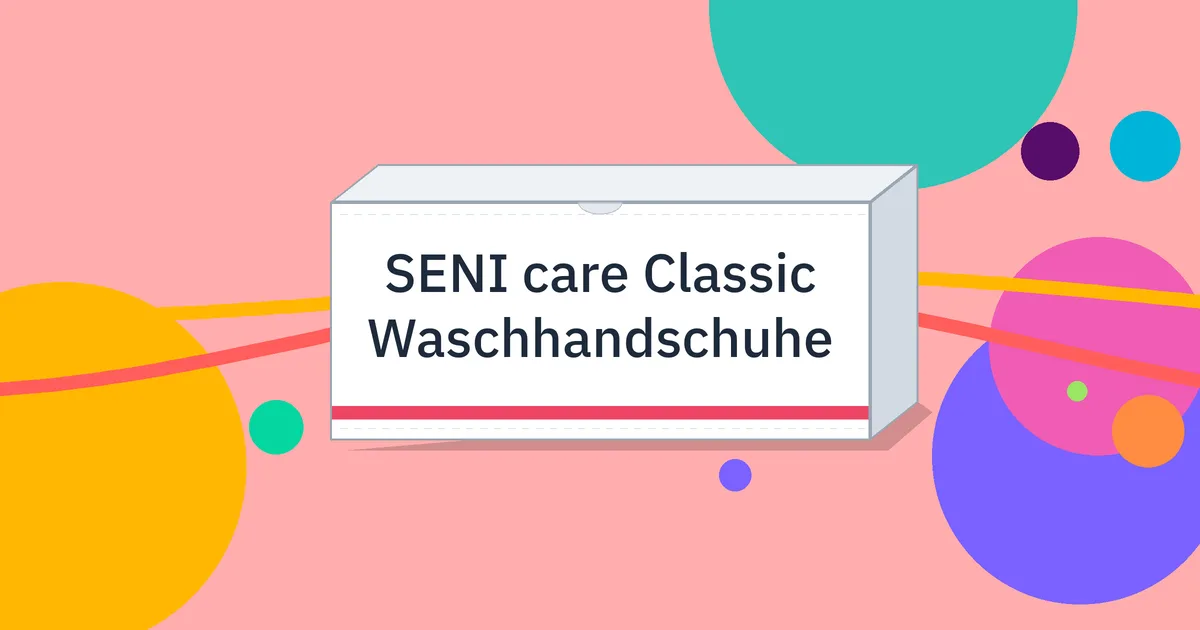Symbolbild: Packung mit der Aufschrift SENI care Classic Waschhandschuhe (PZN 20288055) – Verfügbarkeit und Bezug in Apotheken in Frankfurt am Main