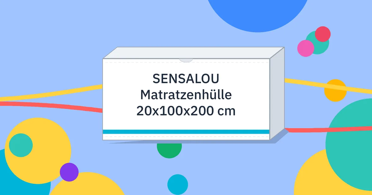Symbolbild: Packung mit der Aufschrift SENSALOU Matratzenhülle 20x100x200 cm (PZN 16872268) – Verfügbarkeit und Bezug in Apotheken in Frankfurt am Main