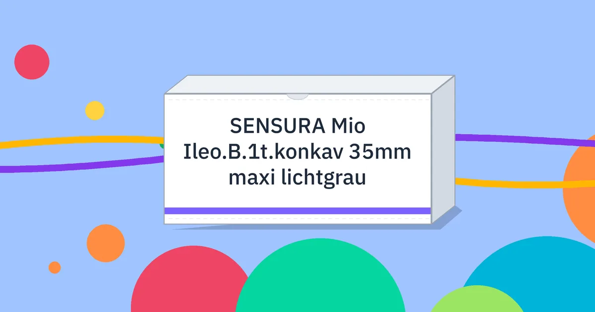 Symbolbild: Packung mit der Aufschrift SENSURA Mio Ileo.B.1t.konkav 35mm maxi lichtgrau (PZN 12548140) – Verfügbarkeit und Bezug in Apotheken in Frankfurt am Main