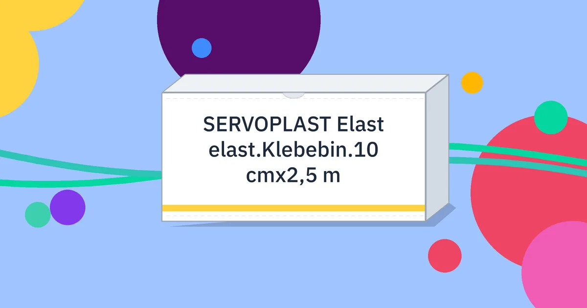 Symbolbild: Packung mit der Aufschrift SERVOPLAST Elast elast.Klebebin.10 cmx2,5 m (PZN 04762764) – Verfügbarkeit und Bezug in Apotheken in Frankfurt am Main
