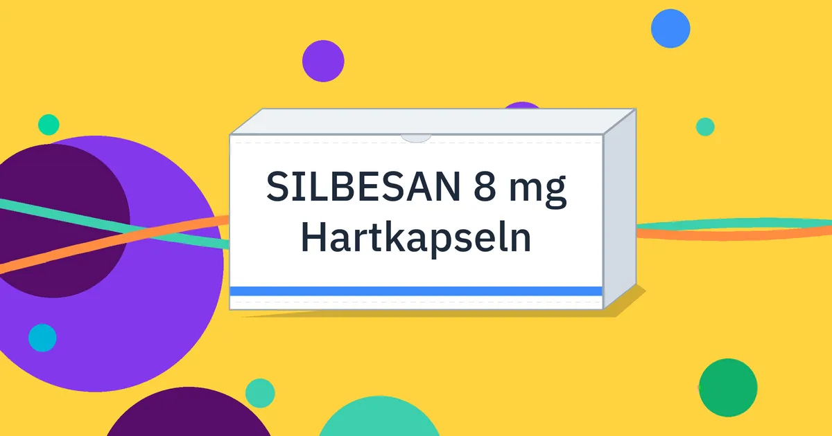Symbolbild: Packung mit der Aufschrift SILBESAN 8 mg Hartkapseln (PZN 16205974) – Verfügbarkeit und Bezug in Apotheken in Frankfurt am Main
