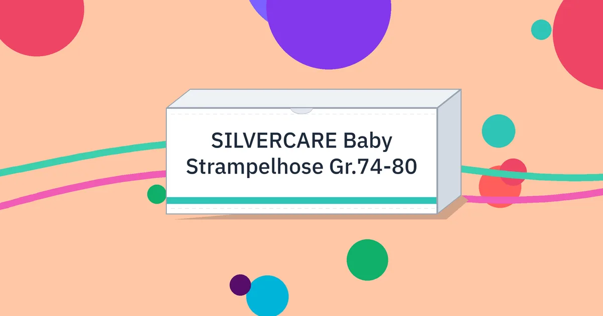 Symbolbild: Packung mit der Aufschrift SILVERCARE Baby Strampelhose Gr.74-80 (PZN 01110328) – Verfügbarkeit und Bezug in Apotheken in Frankfurt am Main