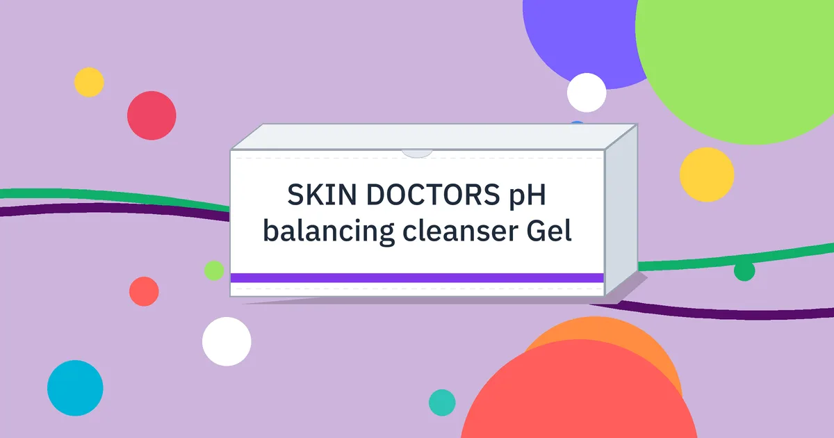 Symbolbild: Packung mit der Aufschrift SKIN DOCTORS pH balancing cleanser Gel (PZN 11654041) – Verfügbarkeit und Bezug in Apotheken in Frankfurt am Main