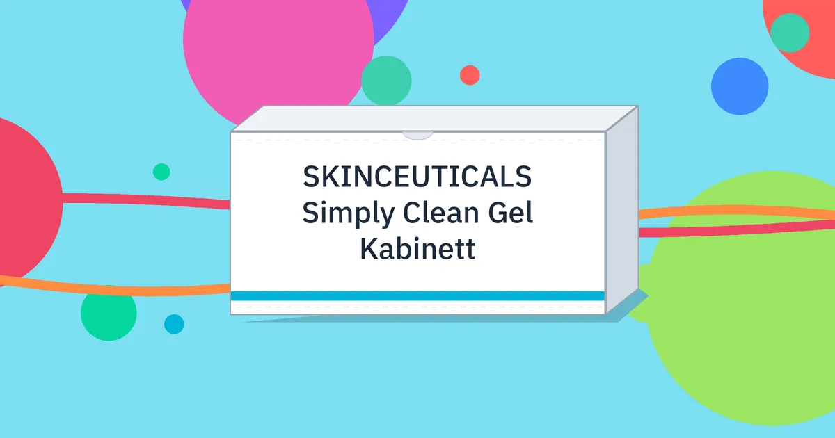 Symbolbild: Packung mit der Aufschrift SKINCEUTICALS Simply Clean Gel Kabinett (PZN 13816051) – Verfügbarkeit und Bezug in Apotheken in Frankfurt am Main