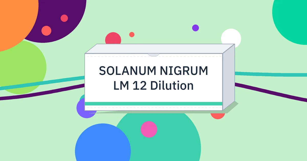 Symbolbild: Packung mit der Aufschrift SOLANUM NIGRUM LM 12 Dilution (PZN 13192840) – Verfügbarkeit und Bezug in Apotheken in Frankfurt am Main