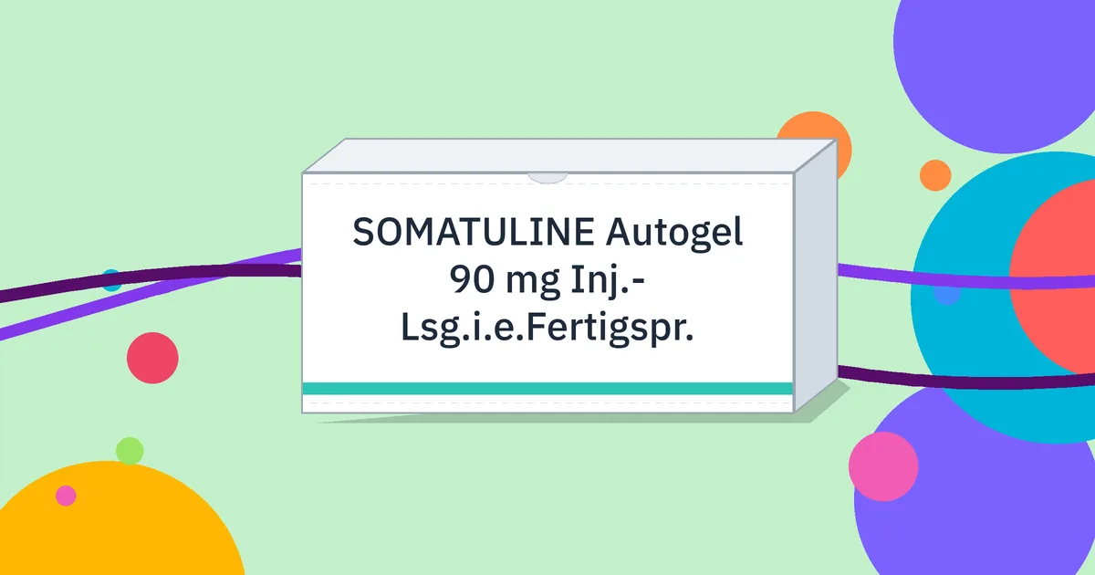 Symbolbild: Packung mit der Aufschrift SOMATULINE Autogel 90 mg Inj.-Lsg.i.e.Fertigspr. (PZN 17364433) – Verfügbarkeit und Bezug in Apotheken in Frankfurt am Main