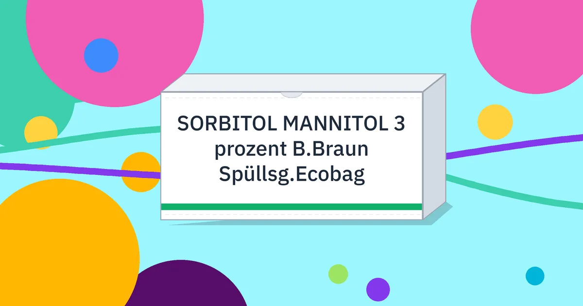 Symbolbild: Packung mit der Aufschrift SORBITOL MANNITOL 3 prozent B.Braun Spüllsg.Ecobag (PZN 00498425) – Verfügbarkeit und Bezug in Apotheken in Frankfurt am Main