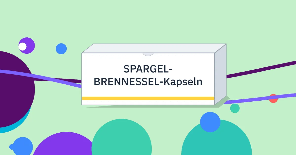 Symbolbild: Packung mit der Aufschrift SPARGEL-BRENNESSEL-Kapseln (PZN 10770650) – Verfügbarkeit und Bezug in Apotheken in Frankfurt am Main