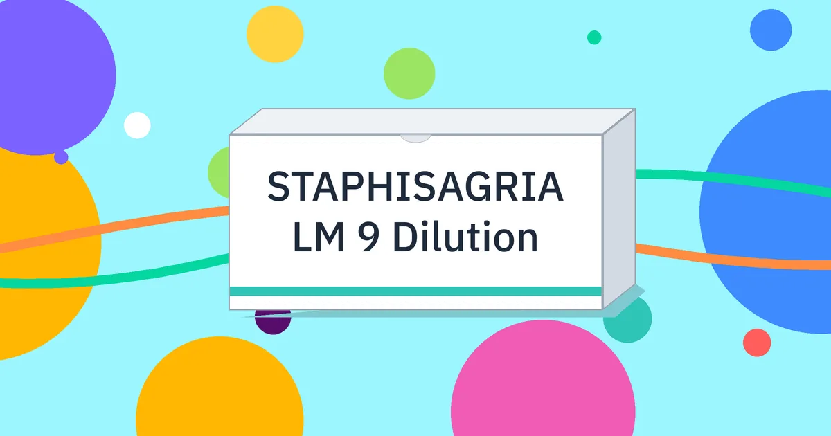 Symbolbild: Packung mit der Aufschrift STAPHISAGRIA LM 9 Dilution (PZN 13199581) – Verfügbarkeit und Bezug in Apotheken in Frankfurt am Main
