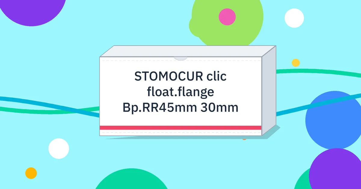 Symbolbild: Packung mit der Aufschrift STOMOCUR clic float.flange Bp.RR45mm 30mm (PZN 03369792) – Verfügbarkeit und Bezug in Apotheken in Frankfurt am Main