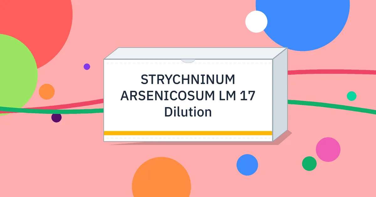 Symbolbild: Packung mit der Aufschrift STRYCHNINUM ARSENICOSUM LM 17 Dilution (PZN 13205844) – Verfügbarkeit und Bezug in Apotheken in Frankfurt am Main