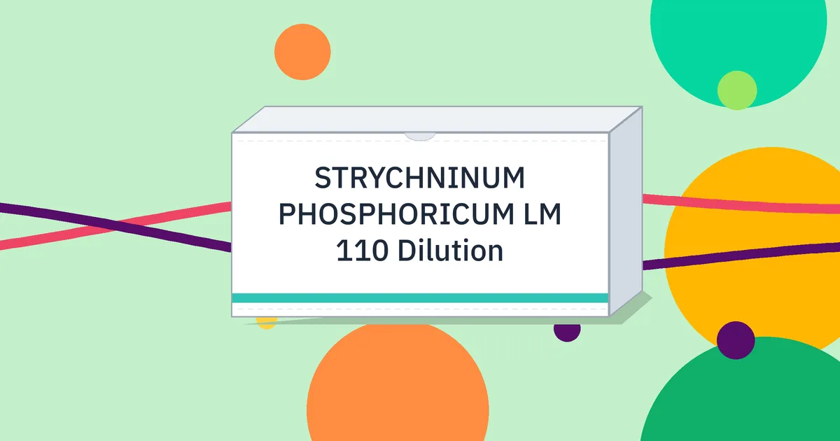 Symbolbild: Packung mit der Aufschrift STRYCHNINUM PHOSPHORICUM LM 110 Dilution (PZN 13207493) – Verfügbarkeit und Bezug in Apotheken in Frankfurt am Main