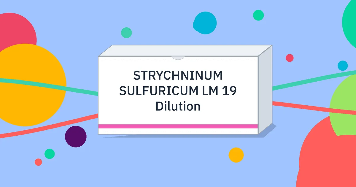 Symbolbild: Packung mit der Aufschrift STRYCHNINUM SULFURICUM LM 19 Dilution (PZN 13208222) – Verfügbarkeit und Bezug in Apotheken in Frankfurt am Main