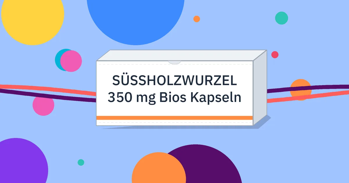 Symbolbild: Packung mit der Aufschrift SÜSSHOLZWURZEL 350 mg Bios Kapseln (PZN 05897874) – Verfügbarkeit und Bezug in Apotheken in Frankfurt am Main