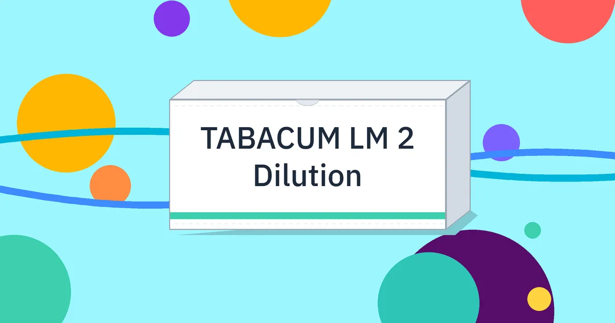 Symbolbild: Packung mit der Aufschrift TABACUM LM 2 Dilution (PZN 13212494) – Verfügbarkeit und Bezug in Apotheken in Frankfurt am Main
