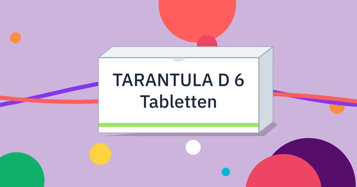 Symbolbild: Packung mit der Aufschrift TARANTULA D 6 Tabletten (PZN 02636653) – Verfügbarkeit und Bezug in Apotheken in Frankfurt am Main