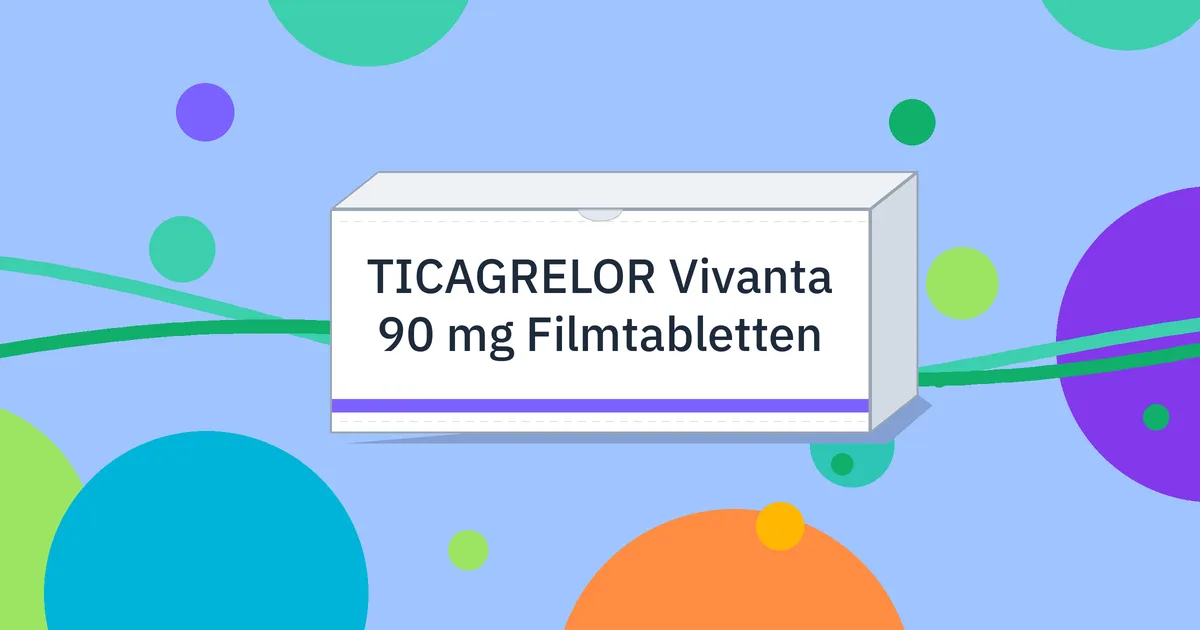 Symbolbild: Packung mit der Aufschrift TICAGRELOR Vivanta 90 mg Filmtabletten (PZN 19822934) – Verfügbarkeit und Bezug in Apotheken in Frankfurt am Main