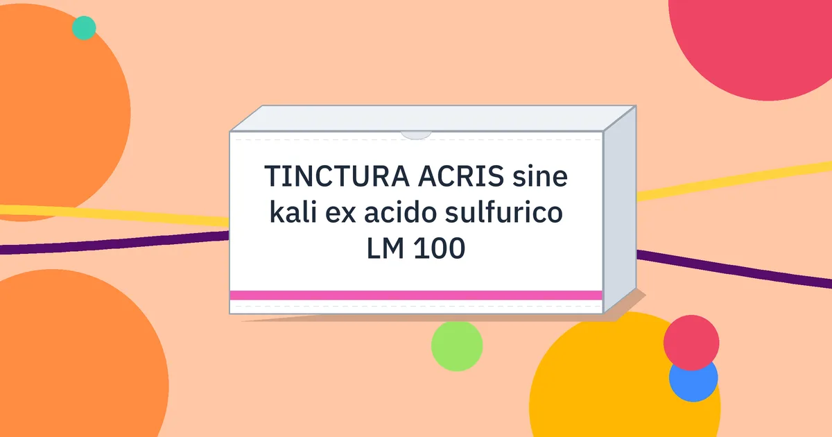 Symbolbild: Packung mit der Aufschrift TINCTURA ACRIS sine kali ex acido sulfurico LM 100 (PZN 13701402) – Verfügbarkeit und Bezug in Apotheken in Frankfurt am Main