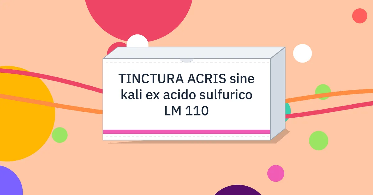 Symbolbild: Packung mit der Aufschrift TINCTURA ACRIS sine kali ex acido sulfurico LM 110 (PZN 13701419) – Verfügbarkeit und Bezug in Apotheken in Frankfurt am Main