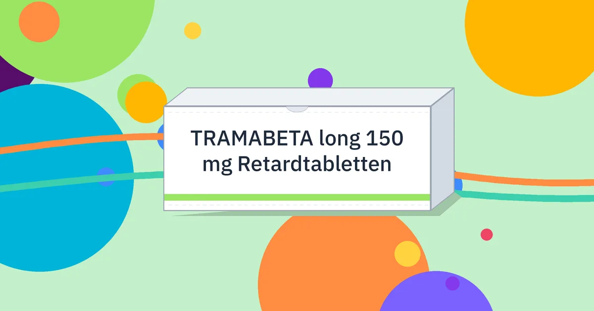 Symbolbild: Packung mit der Aufschrift TRAMABETA long 150 mg Retardtabletten (PZN 00719300) – Verfügbarkeit und Bezug in Apotheken in Frankfurt am Main