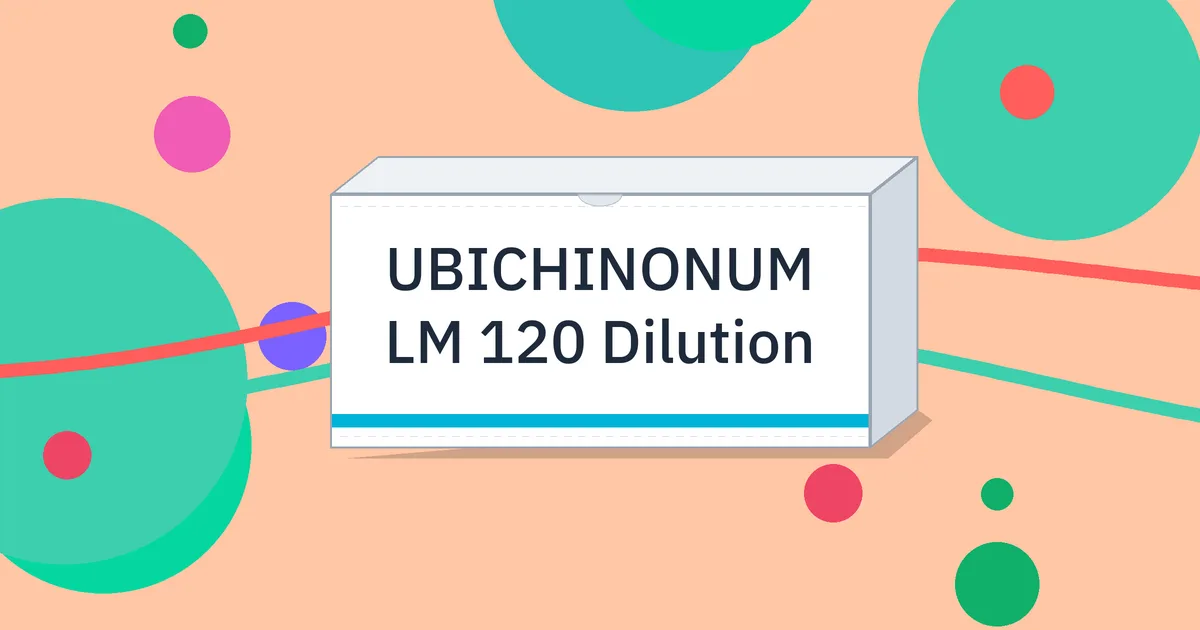 Symbolbild: Packung mit der Aufschrift UBICHINONUM LM 120 Dilution (PZN 13255144) – Verfügbarkeit und Bezug in Apotheken in Frankfurt am Main